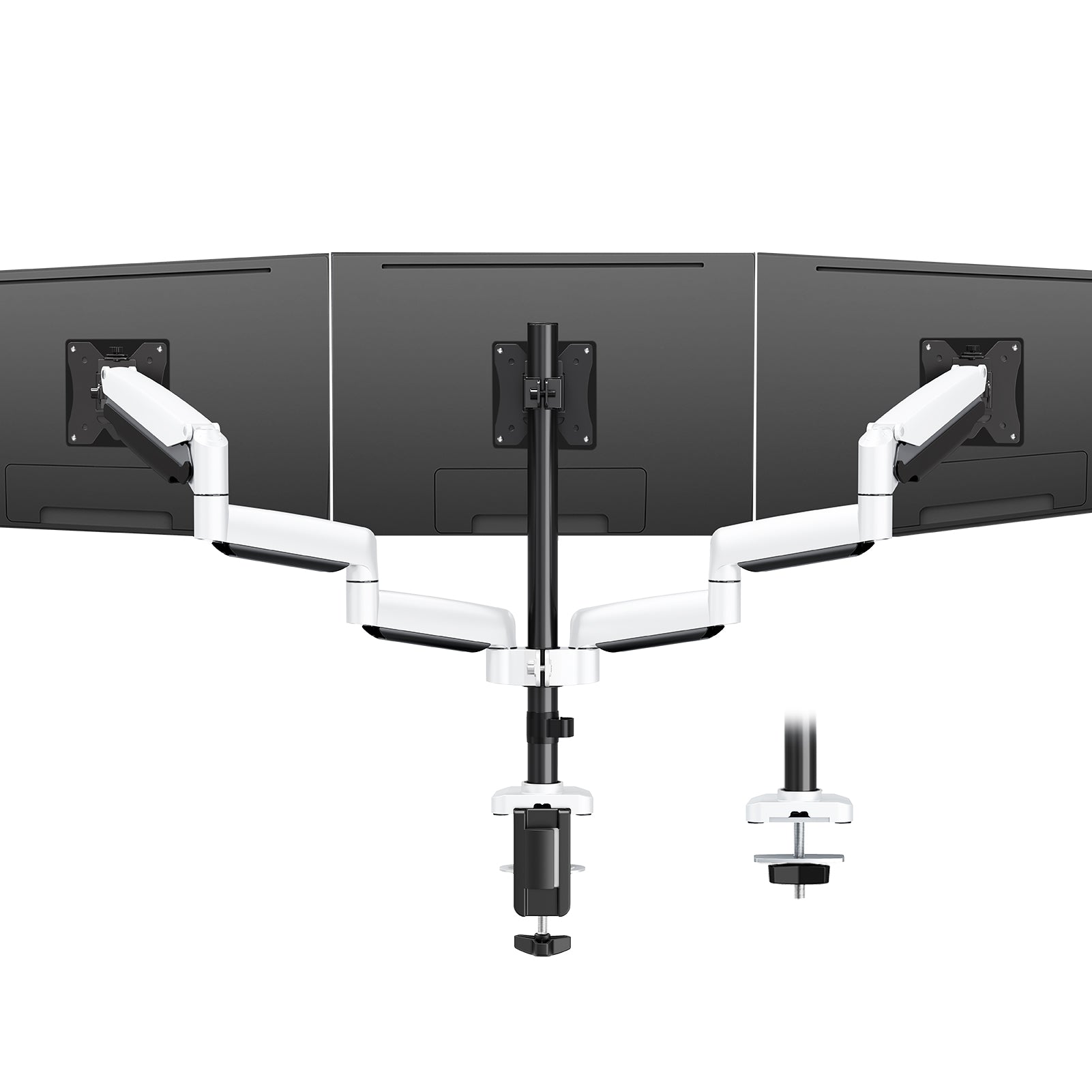 Full Motion Triple Monitor Desk Mount for Max 32'' Monitors MUA8003 ...