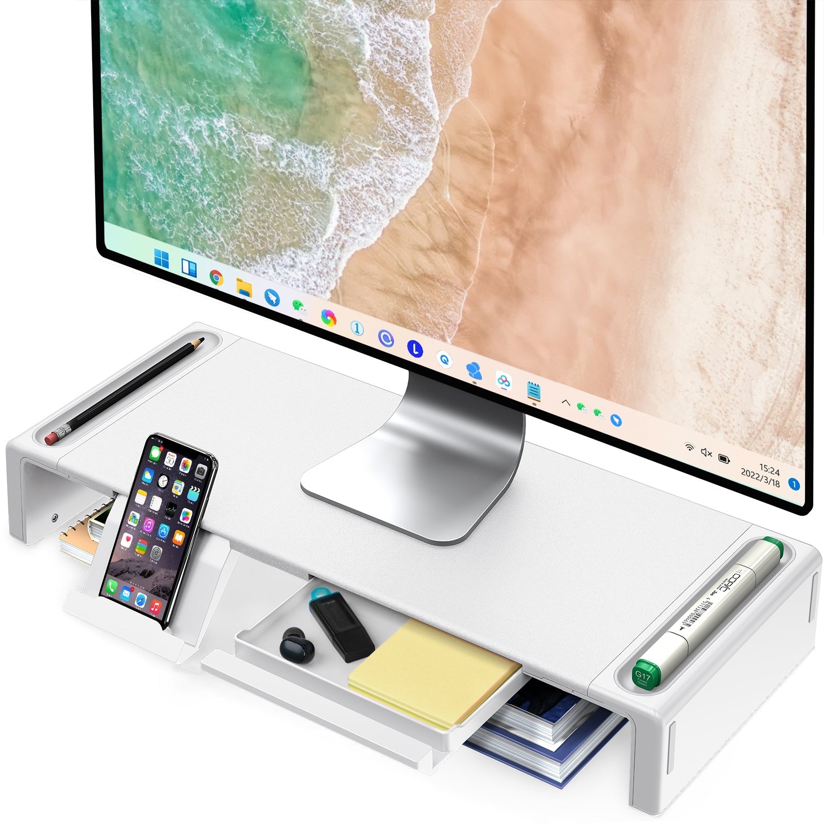 MOUNT PRO Foldable Monitor Stand with Drawer – JollyInnovation